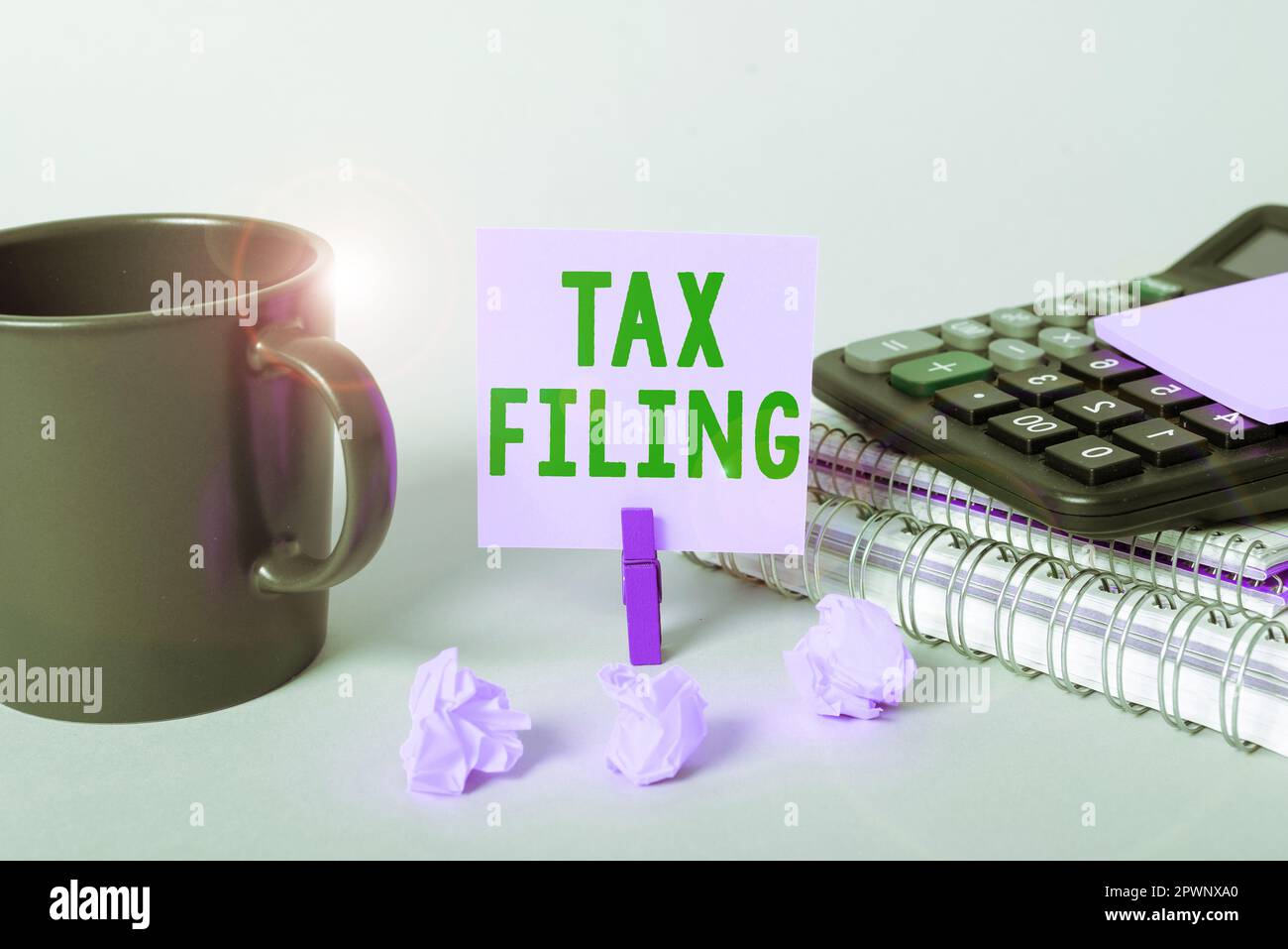 Text caption presenting Tax Filing, Business idea Submitting documens ... Text caption presenting Tax Filing, Business idea Submitting documens ...