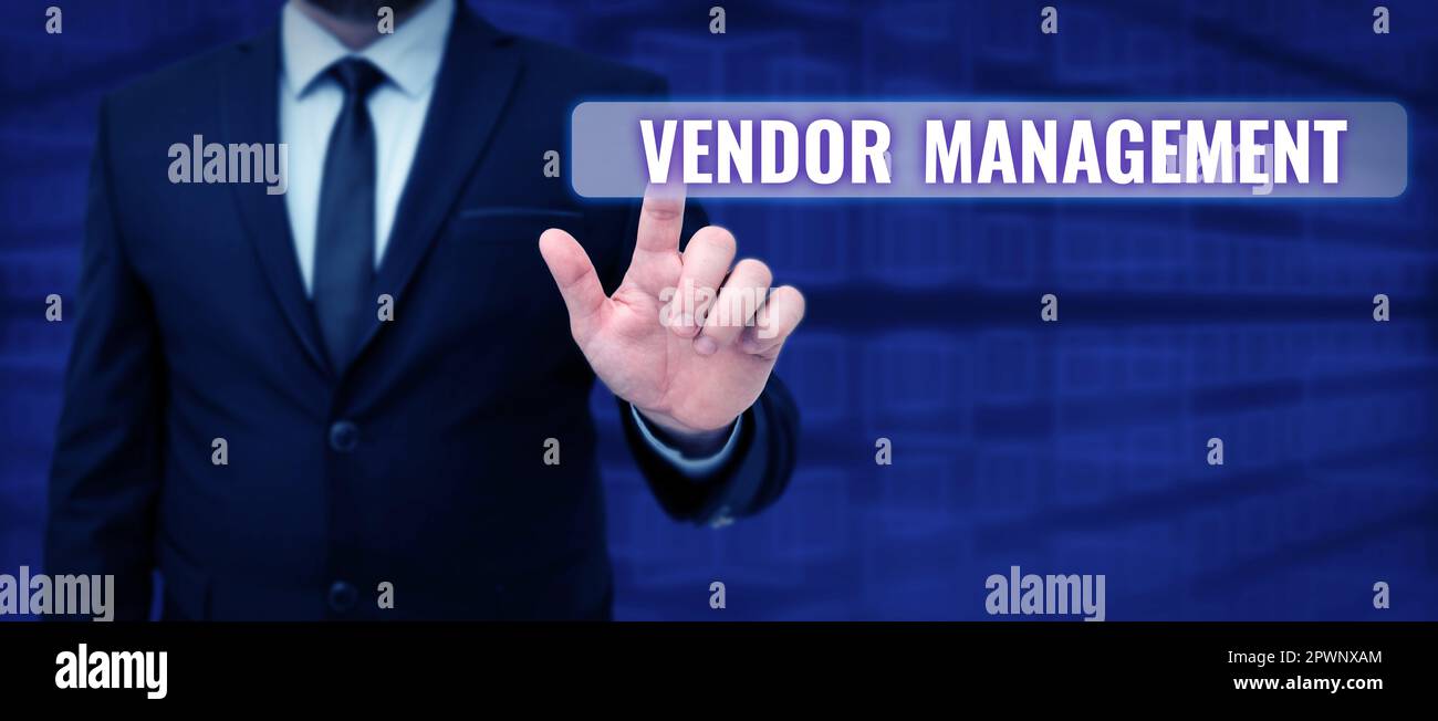 Inspiration showing sign Vendor Management, Word for activities ...