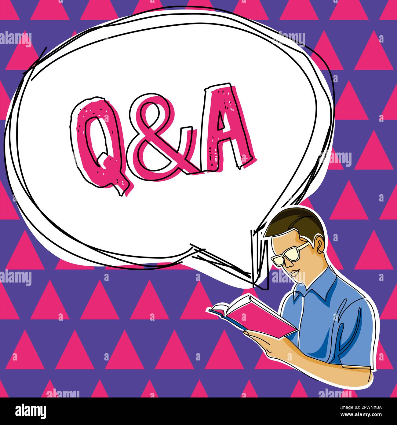 Hand writing sign Q A, Business showcase defined as questions being ...