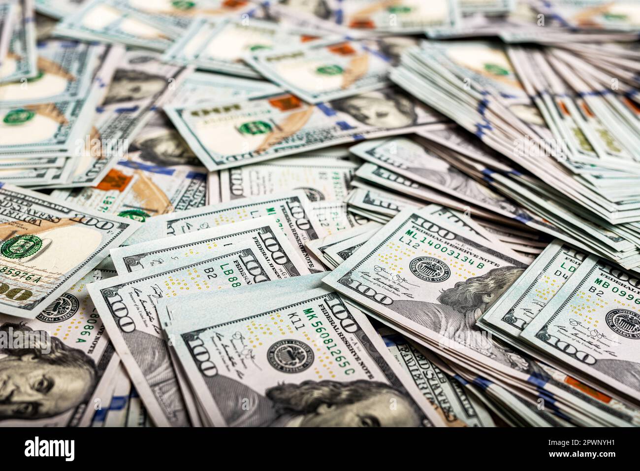 Money heap, many dollar bills background Stock Photo - Alamy
