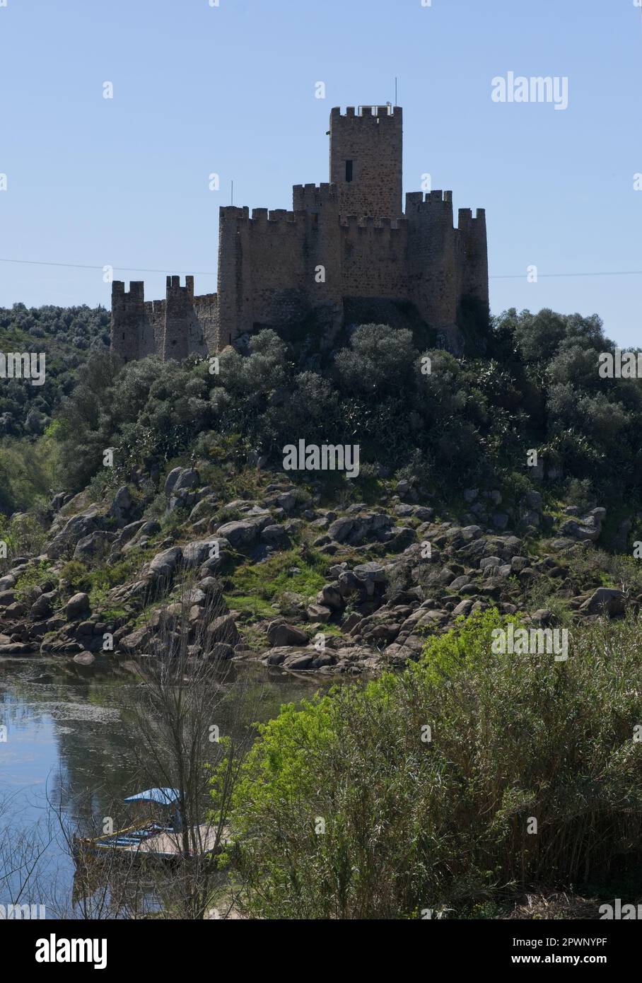 Almourol, Portugal - March 27, 2023: The Castle of Almourol is a ...