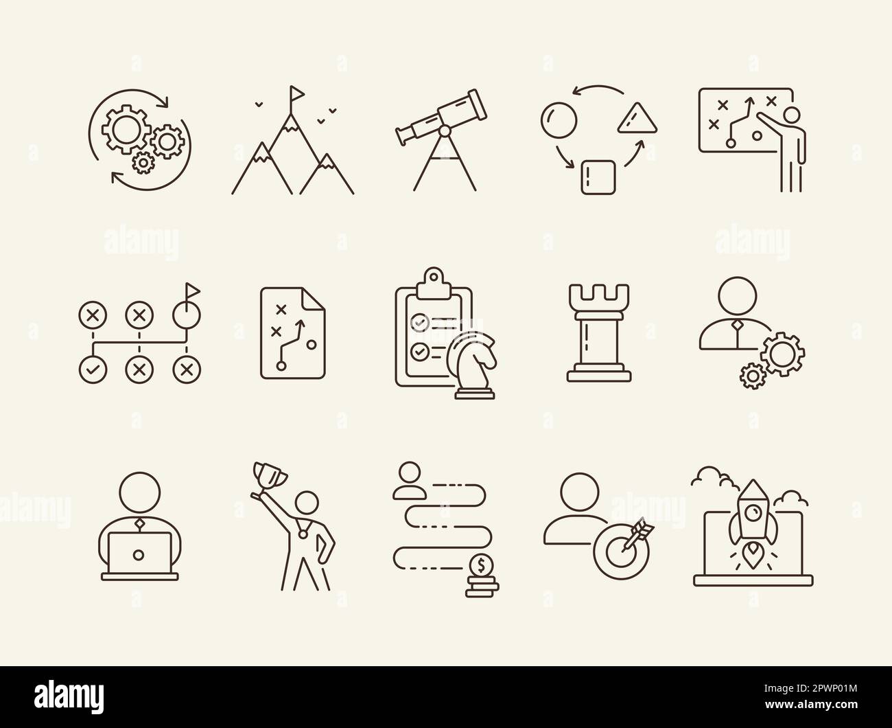 Start-up project icon set Stock Vector Image & Art - Alamy