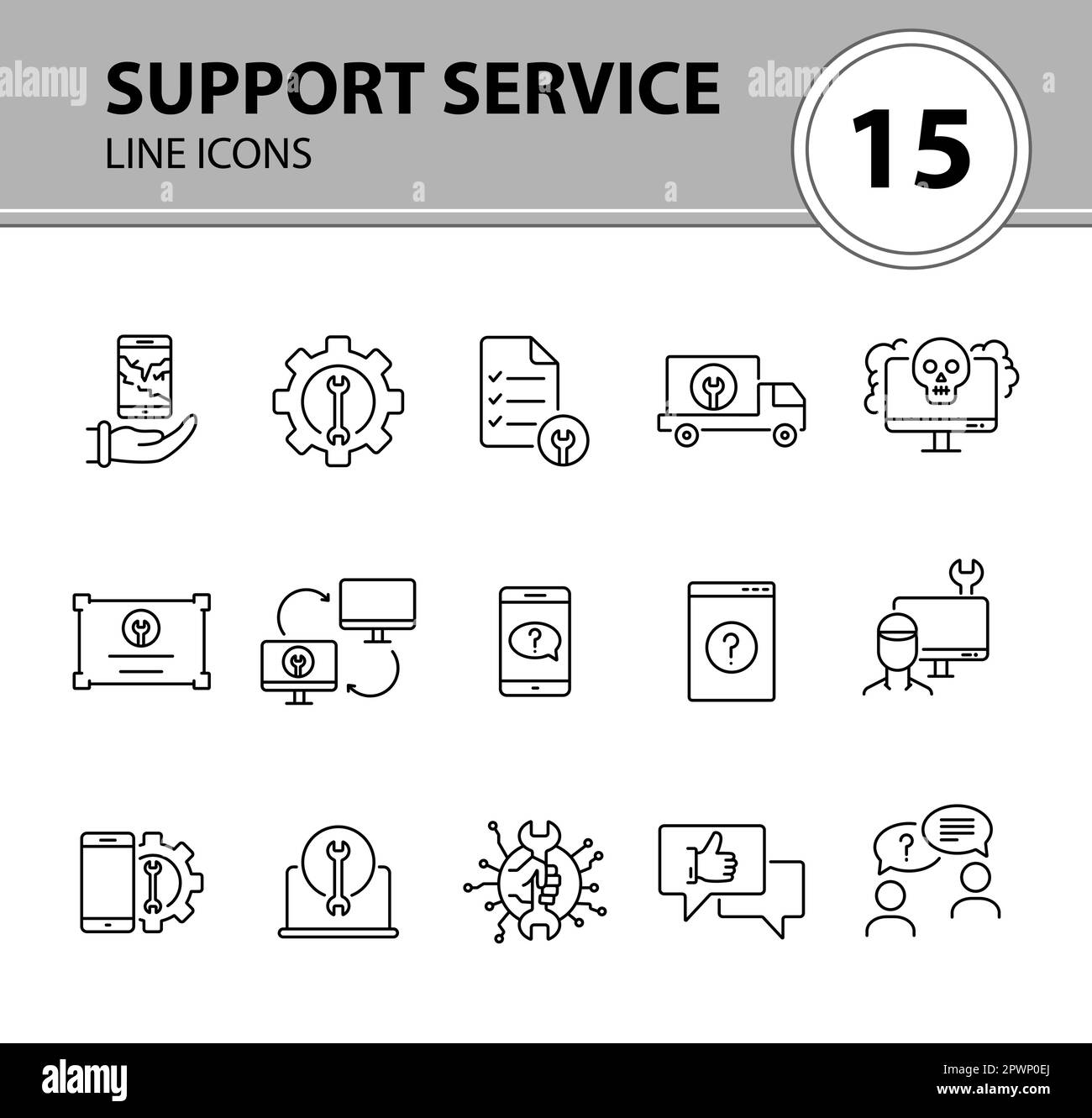 Service contour Black and White Stock Photos & Images - Alamy