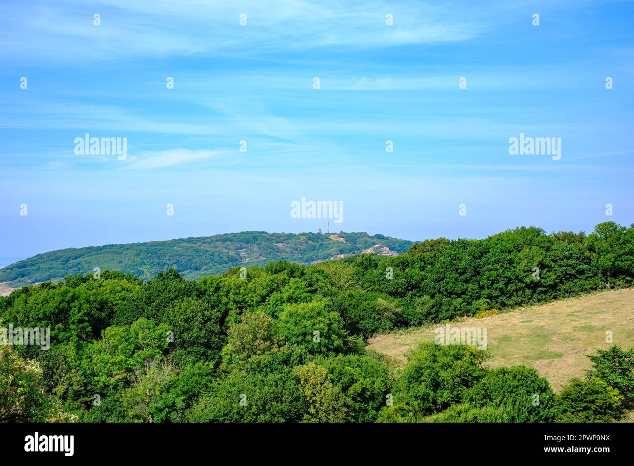 Scenic landscape at the west coast of Hammeren headland at the northern ...