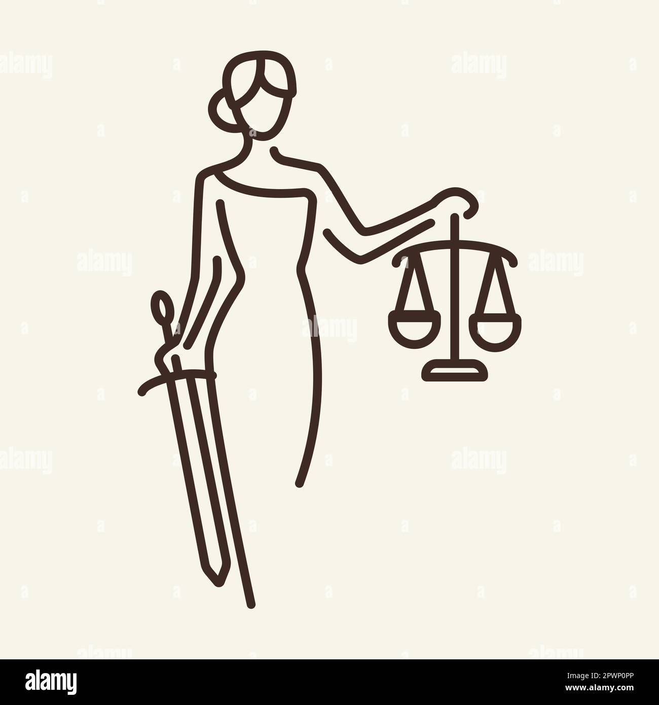 Justice line icon Stock Vector Image & Art - Alamy