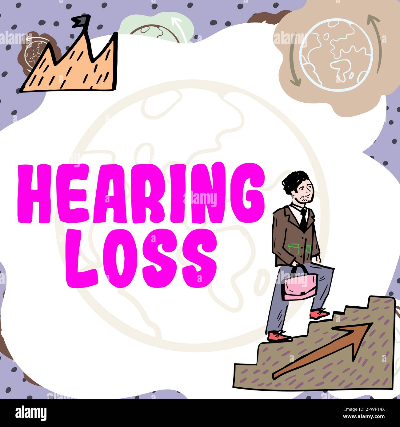 Sign displaying Hearing Loss, Business approach is partial or total ...
