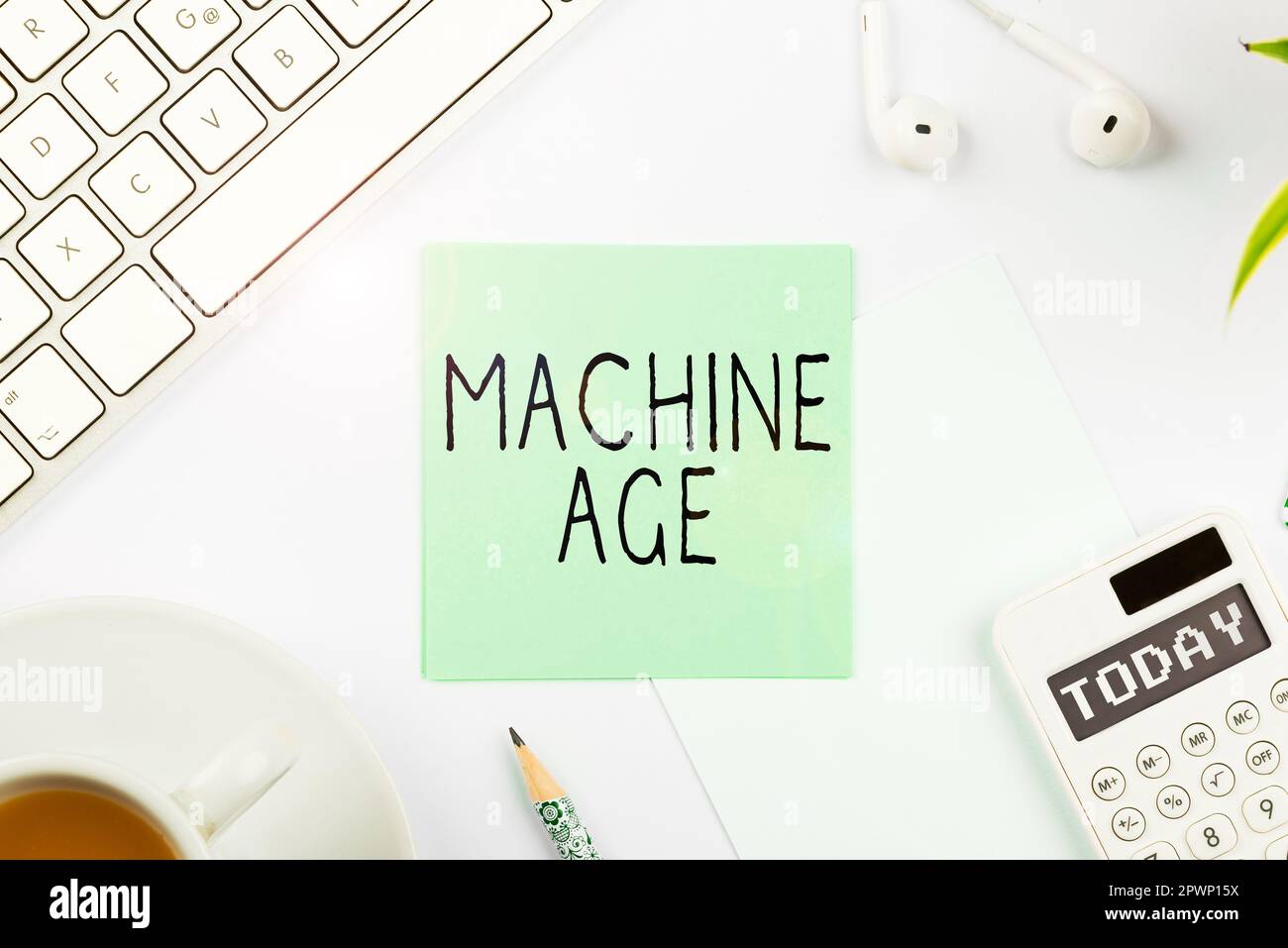 Writing displaying text Machine Age, Business idea period of ...