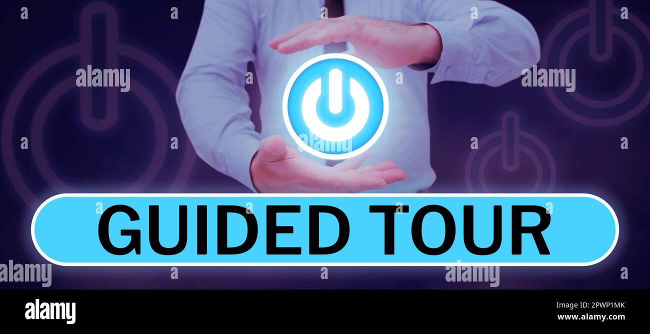 Handwriting text Guided Tour, Word Written on advice or information ...