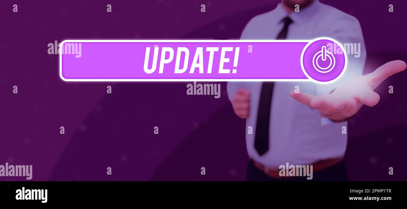 Text showing inspiration Update, Business idea Make something more modern Adding new facts ...