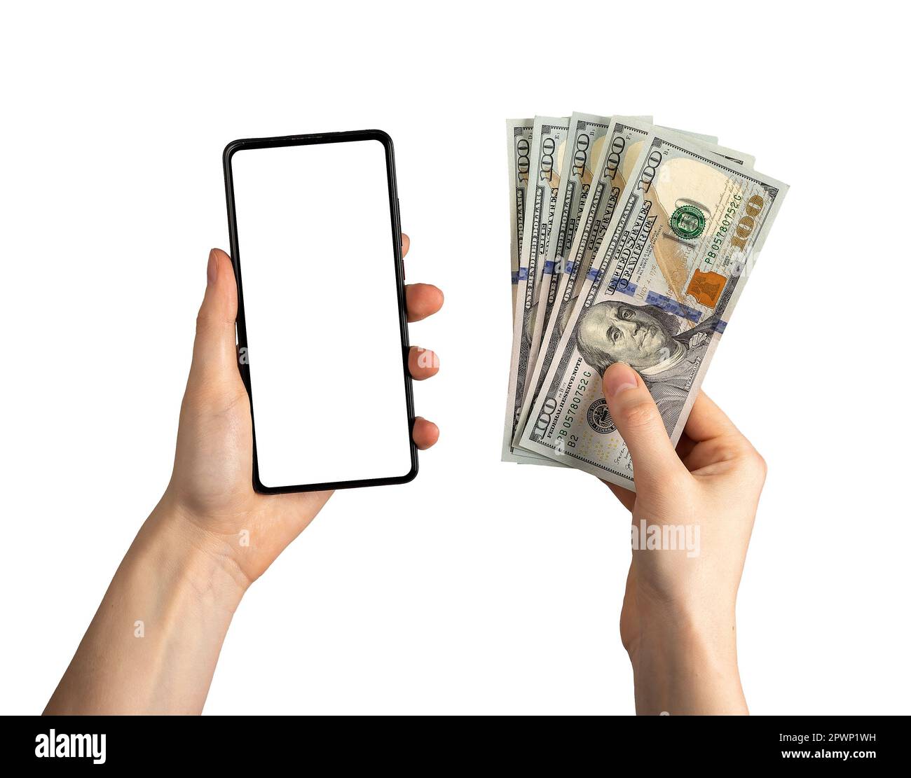 Mobile payment concept mockup Cut Out Stock Images & Pictures - Alamy