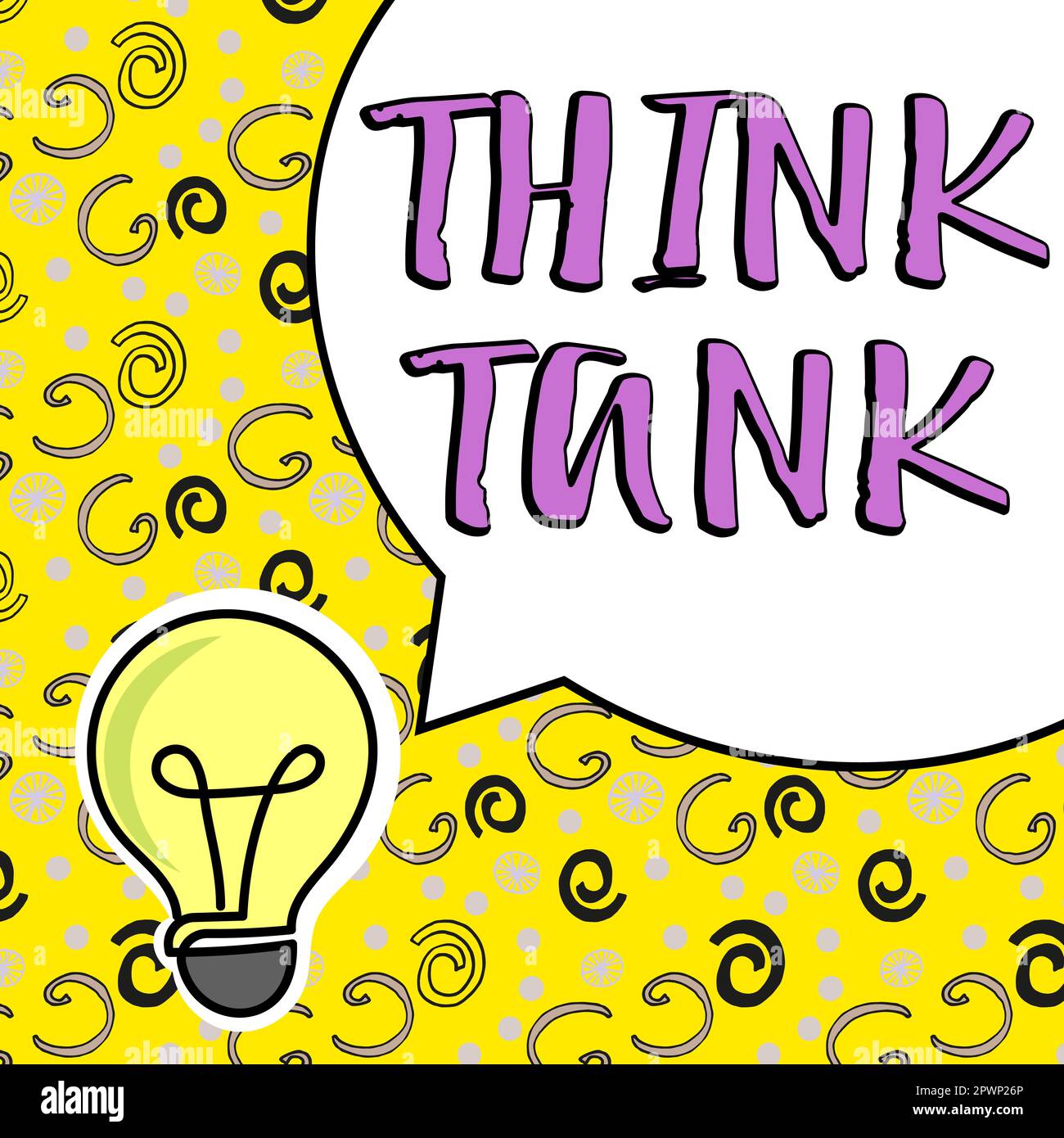 Text caption presenting Think Tank, Internet Concept Thinking of ...