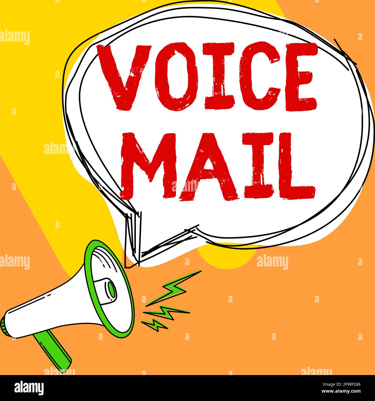 Conceptual caption Voice Mail, Word for Electronic system that store ...