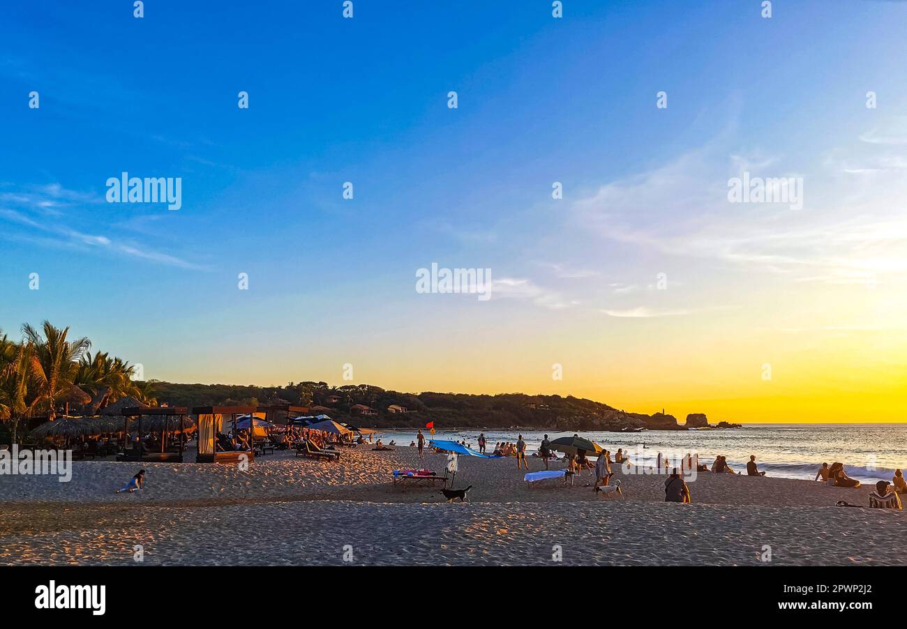 Puerto Escondido Oaxaca Mexico 02. December 2022 People are watching ...