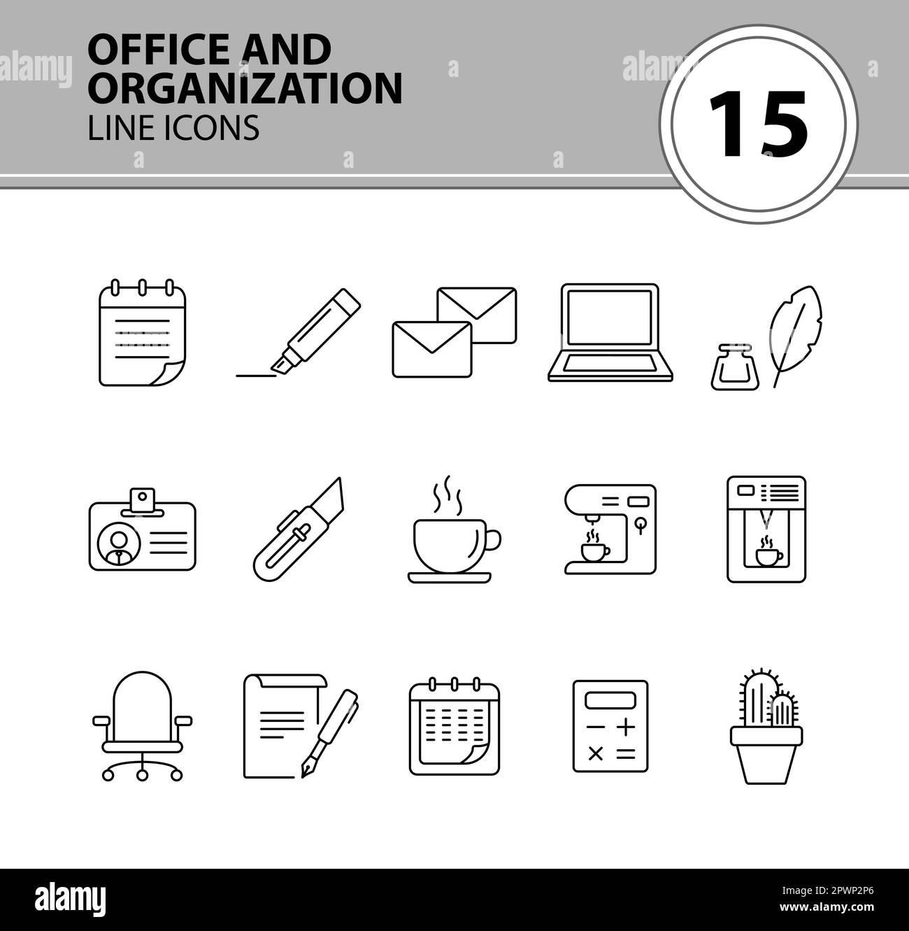 Office and organization icon set Stock Vector Image & Art - Alamy