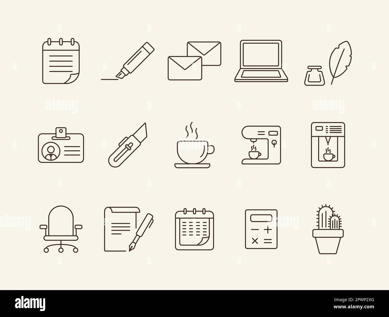 Office and organization icon set Stock Vector Image & Art - Alamy