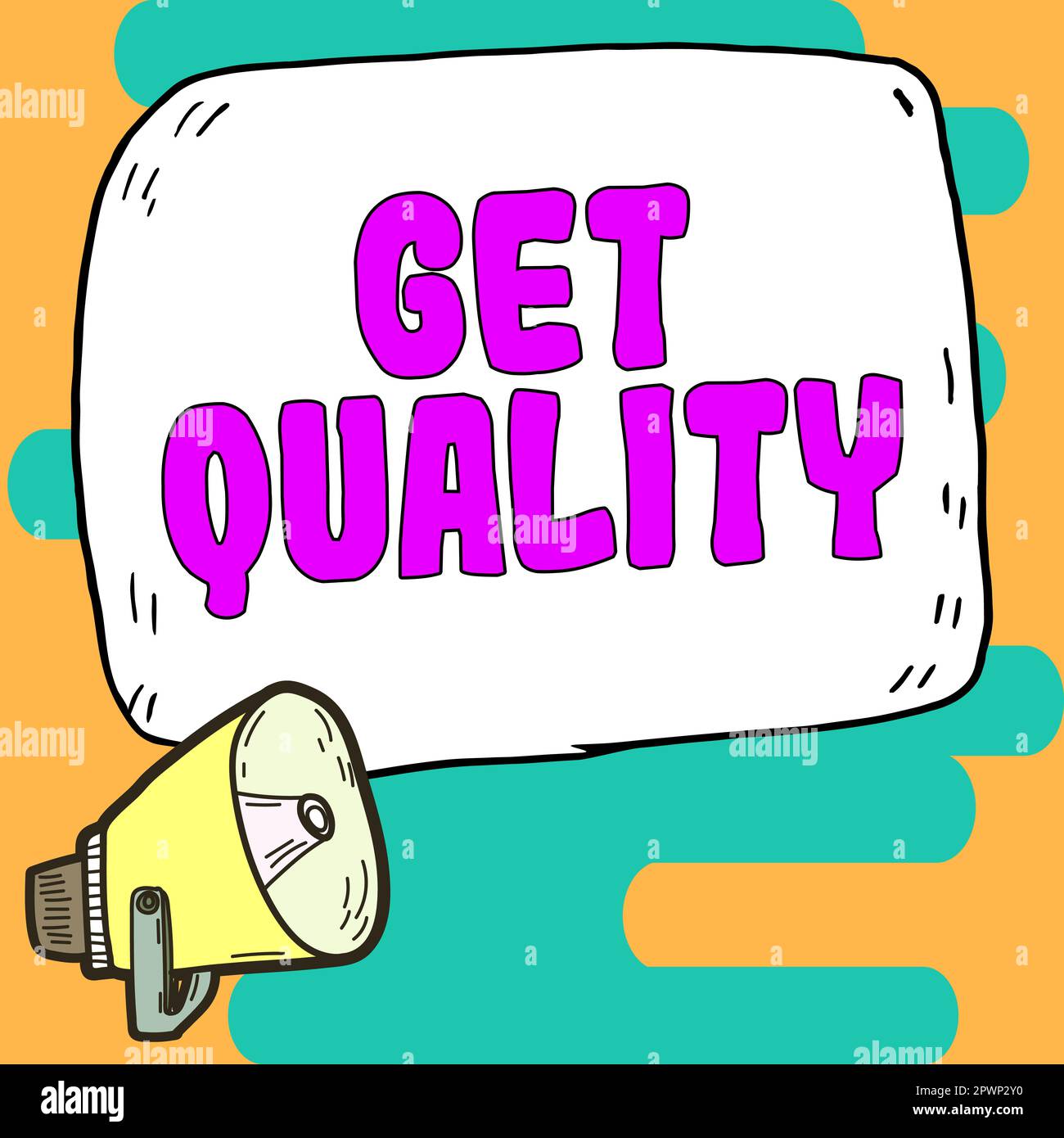 Sign displaying Get Quality, Business overview features and ...