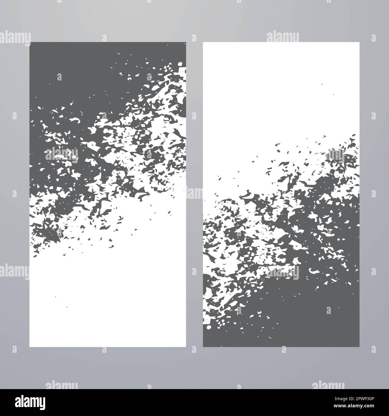 Abstract black and white banner template. Editable, resizable, EPS 10 ...