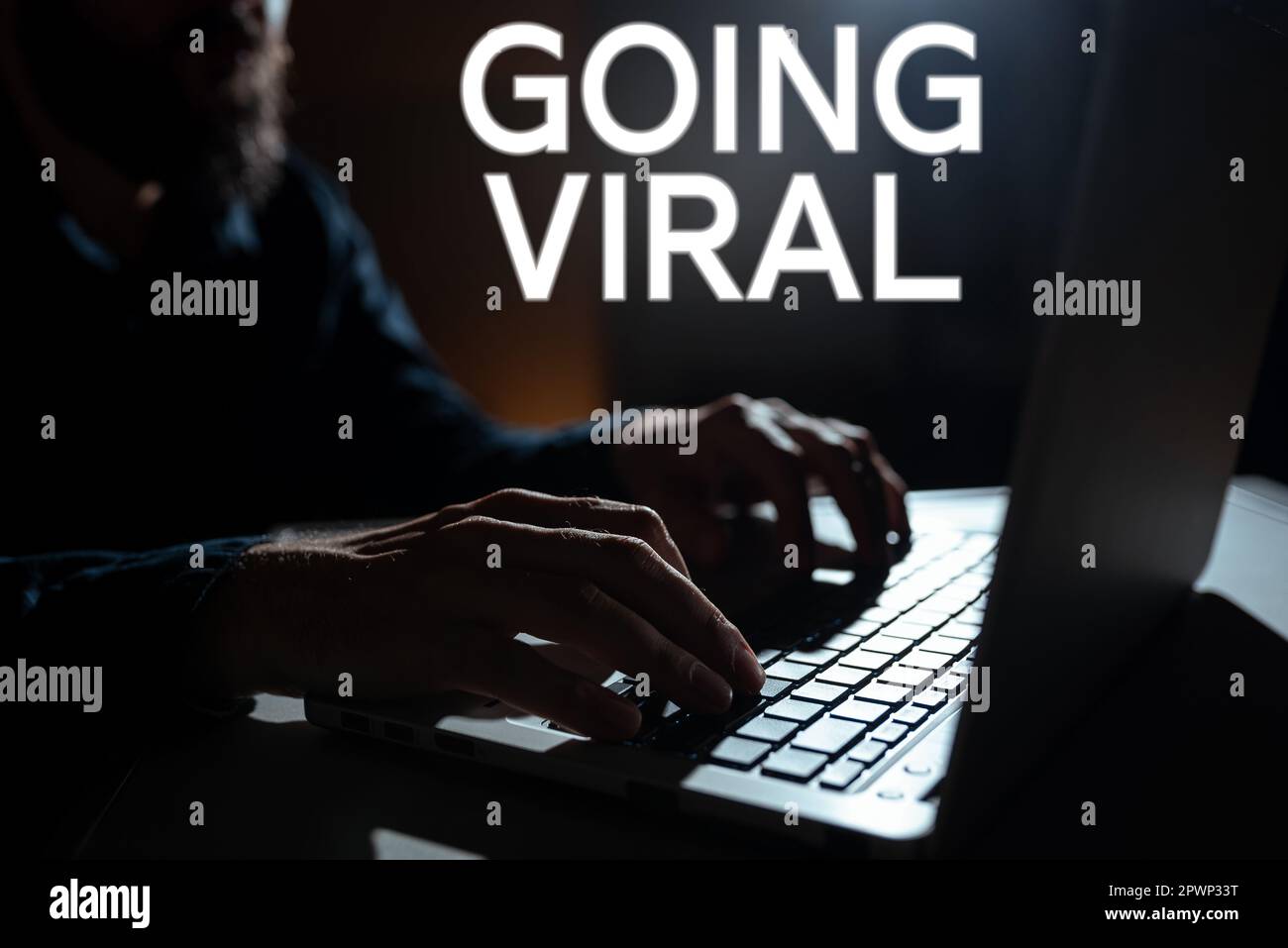 Conceptual display Going Viral, Word Written on image video or link ...