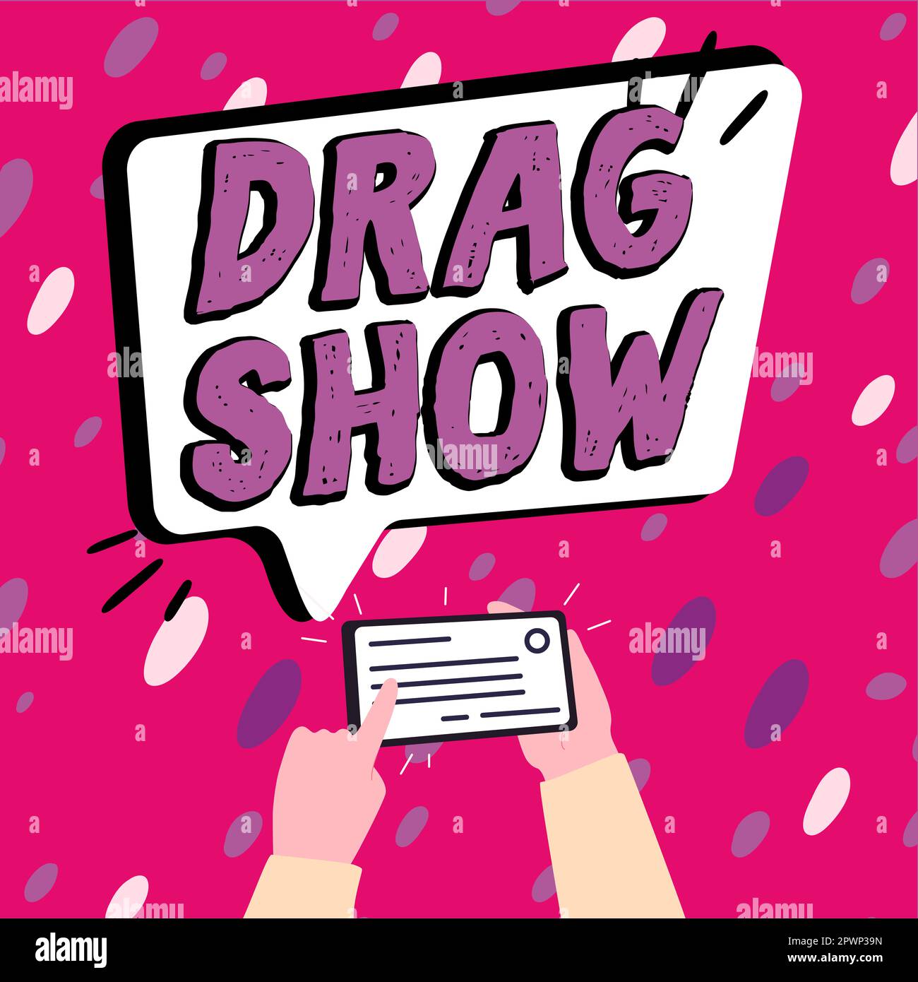 Text showing inspiration Drag Show, Business showcase competitive event ...