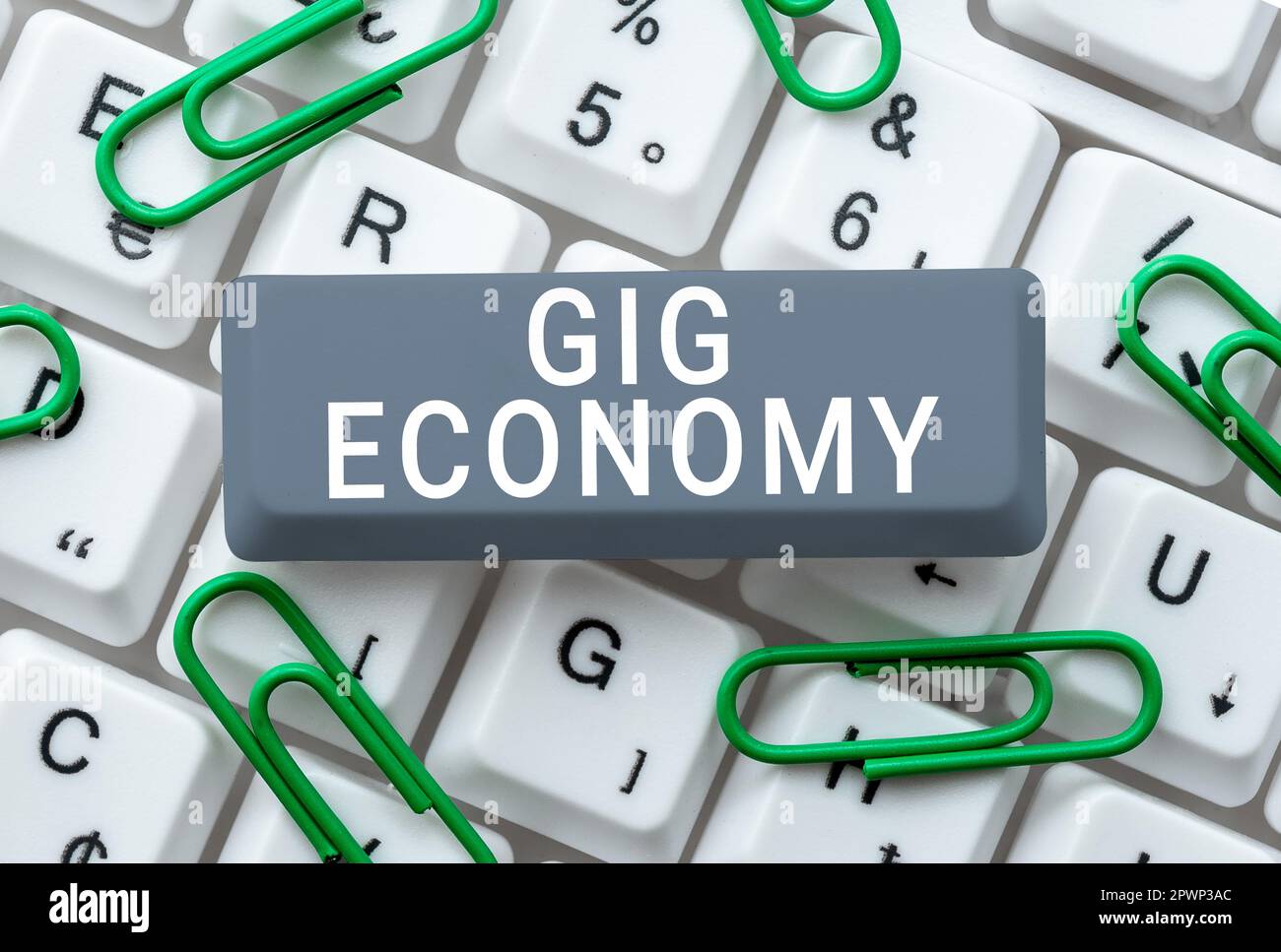 Hand writing sign Gig Economy, Business approach free market system in ...