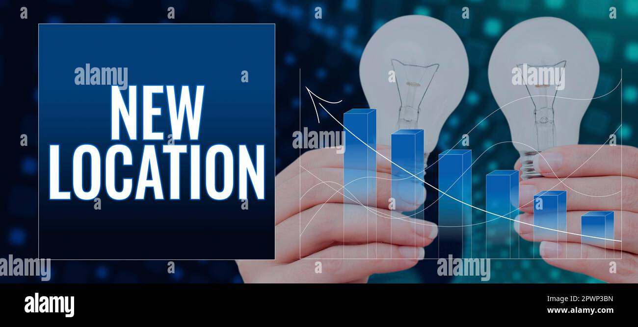 Inspiration showing sign New Location, Business idea Get located on a ...