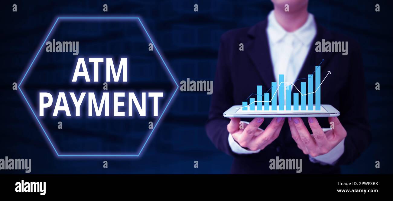 Inspiration showing sign Atm Payment, Business concept Cashless Payment ...
