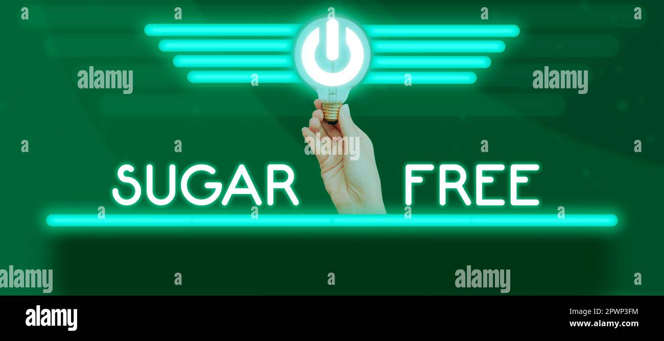 Conceptual display Sugar Free, Word for containing an artificial ...