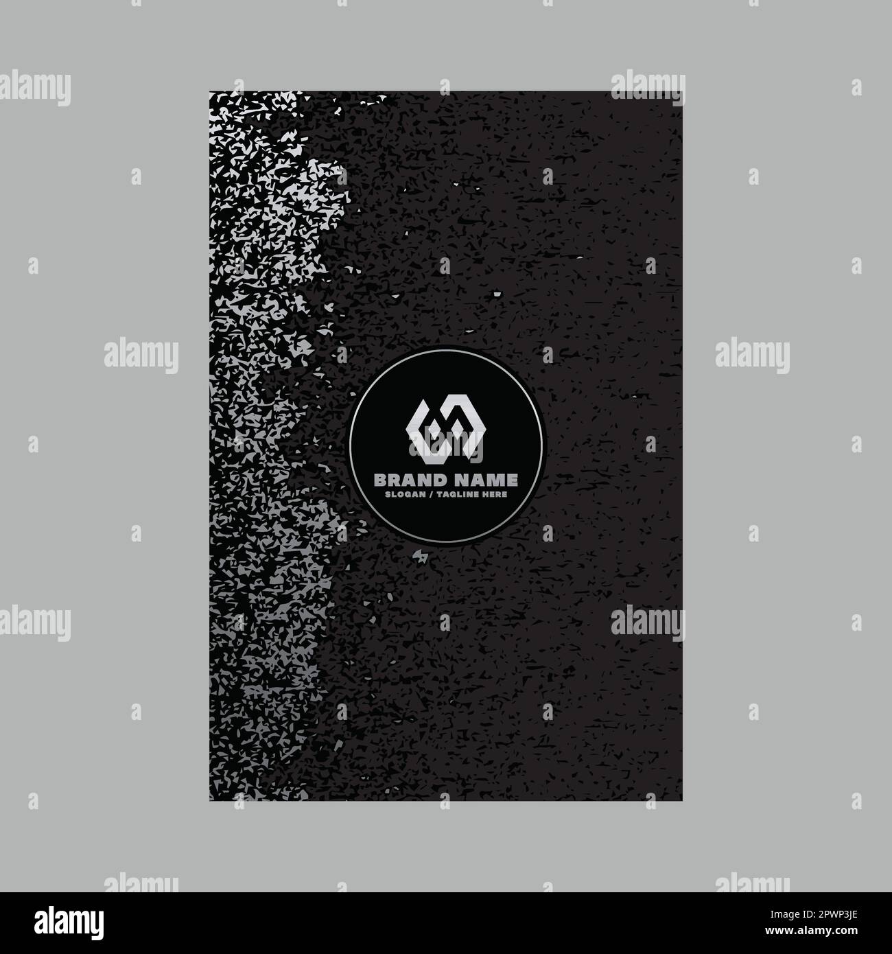 Modern poster with grain texture style. Editable, resizable, EPS 10 ...