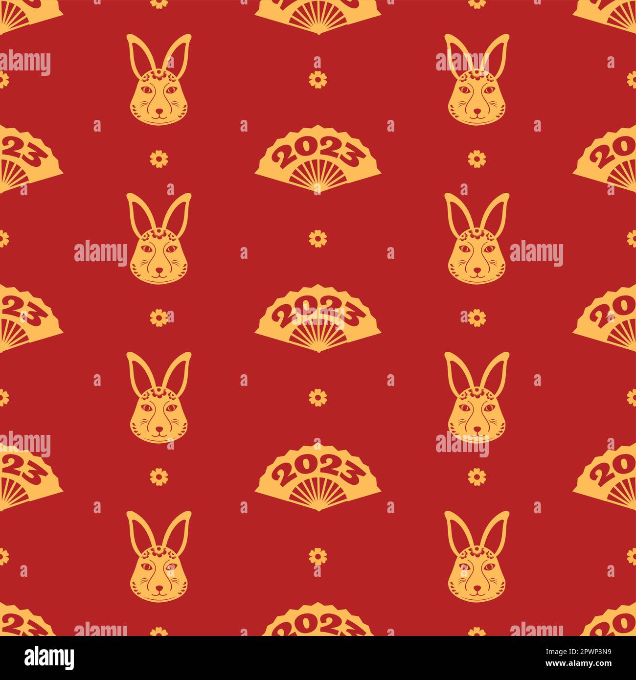 Chinese Lunar New Year 2023 Days Seamless Pattern Decoration Template ...