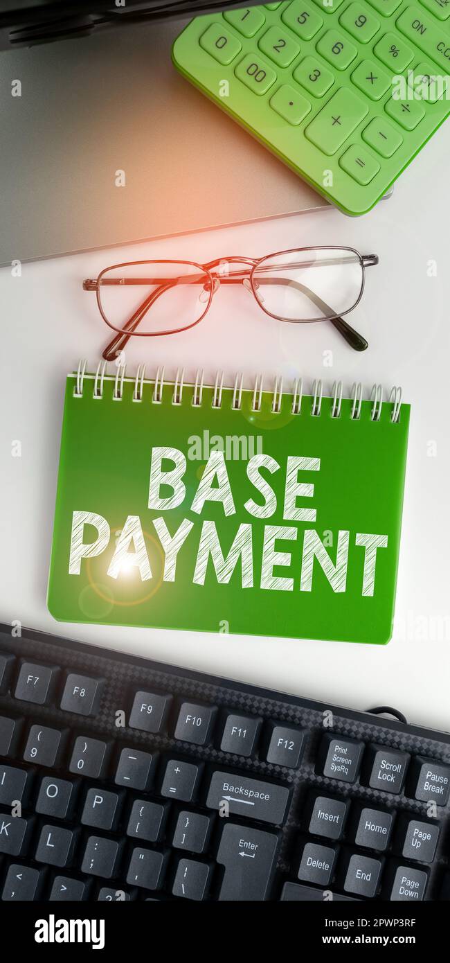 Conceptual display Base Payment, Business overview amount of pay for a ...
