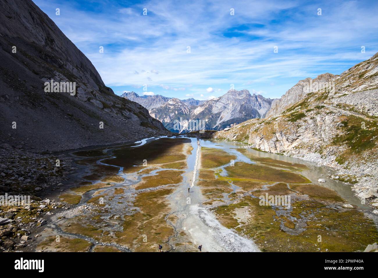 Cow lake, Lac des Vaches, in Vanoise national Park, Savoy, France Stock ...