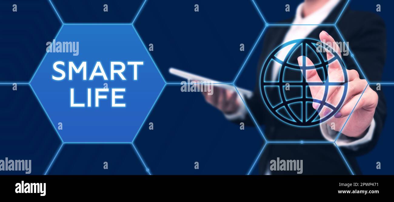 Text sign showing Smart Life, Concept meaning approach conceptualized ...