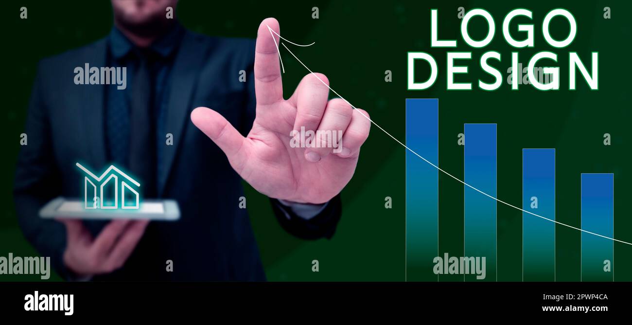 Conceptual caption Logo Design, Word Written on a graphic ...