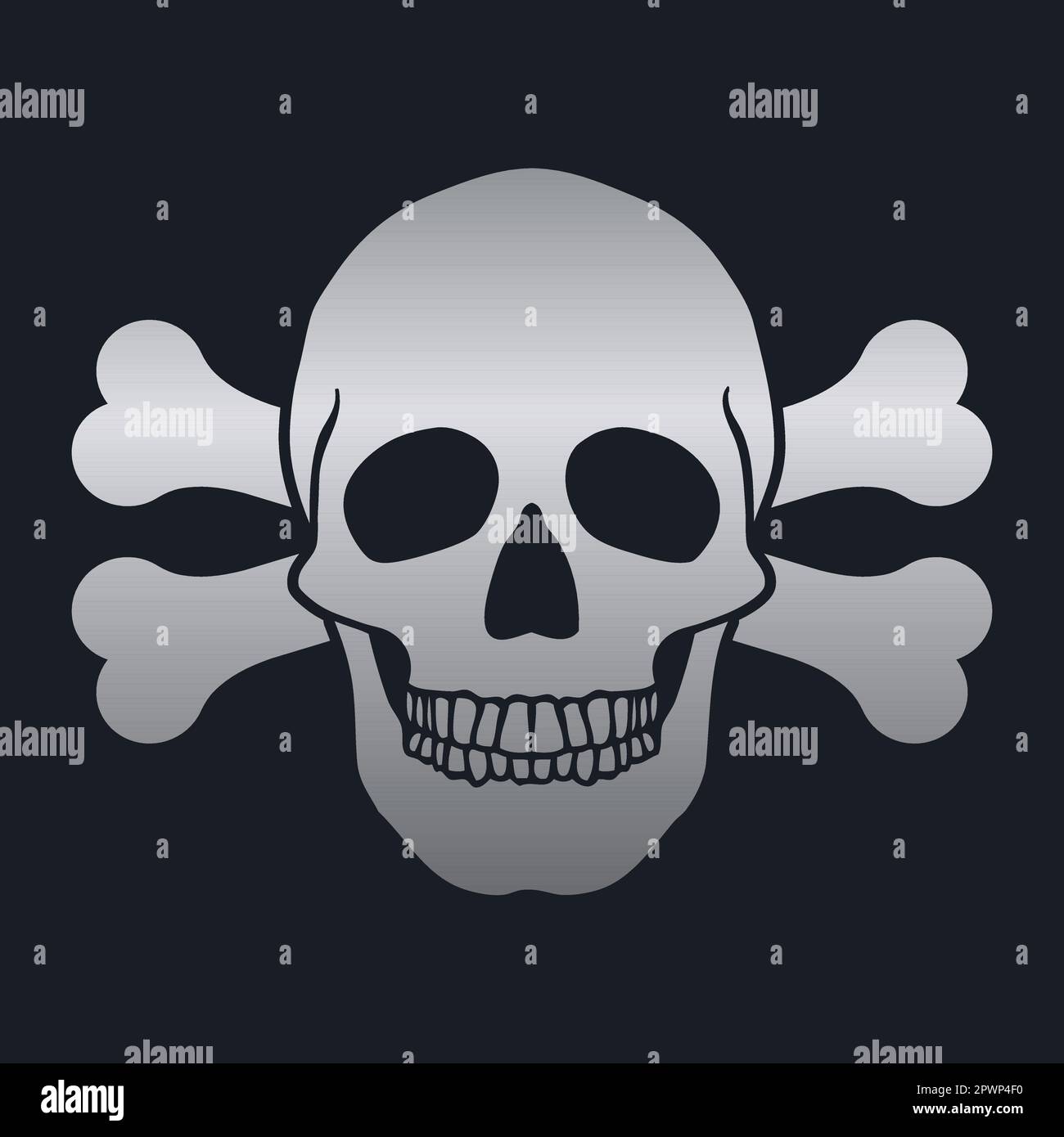 Skull and bones vector design. Editable, resizable, EPS 10, vector ...