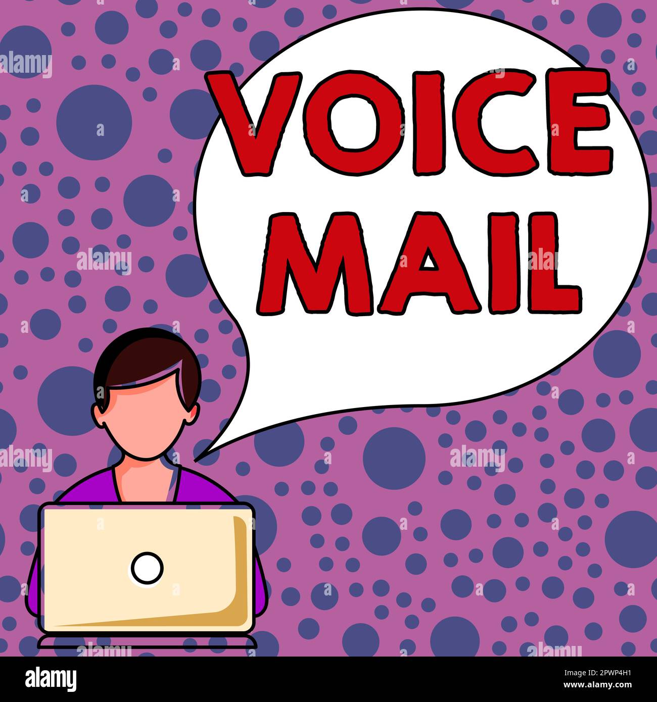 Conceptual display Voice Mail, Business showcase Electronic system that ...