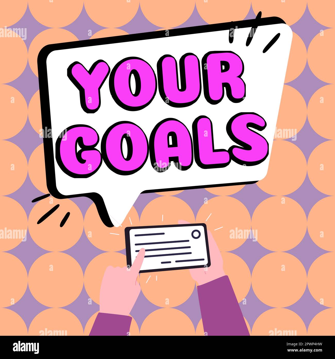 Writing displaying text Your Goals, Business showcase Make the right ...