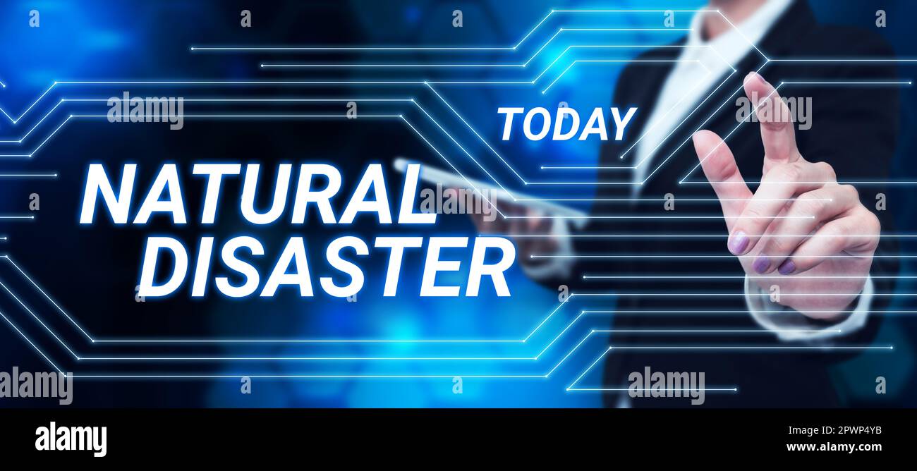 Handwriting text Natural Disaster, Word for occurring in the course of ...