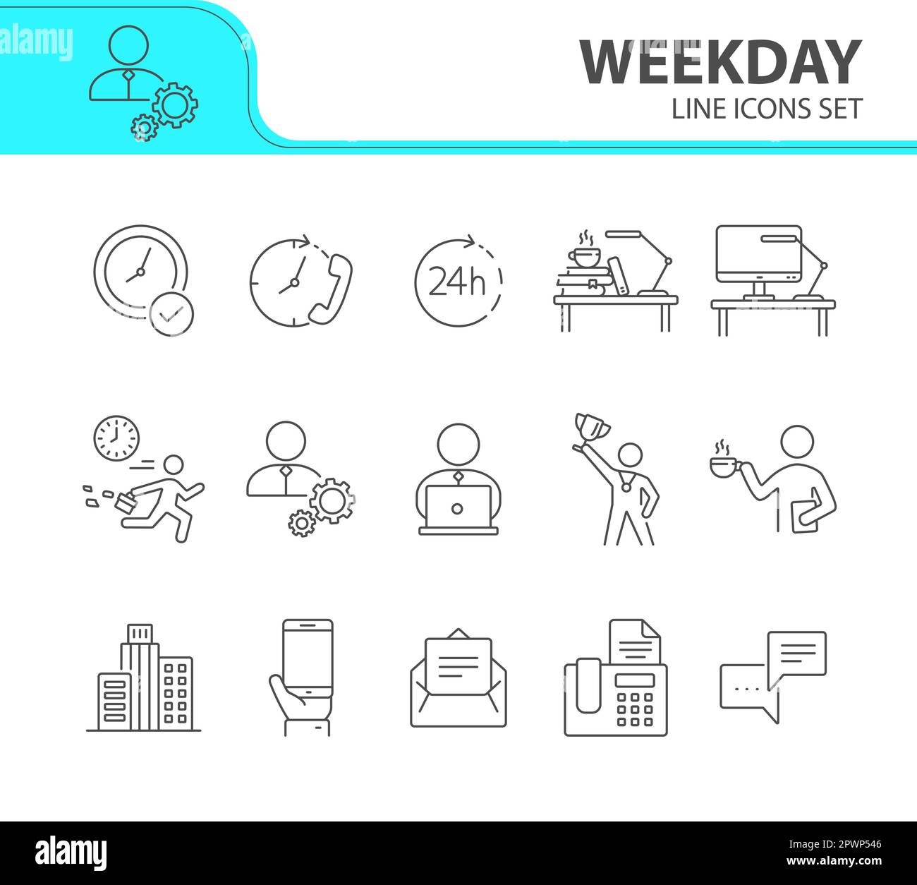 Weekday routine Stock Vector Images - Alamy