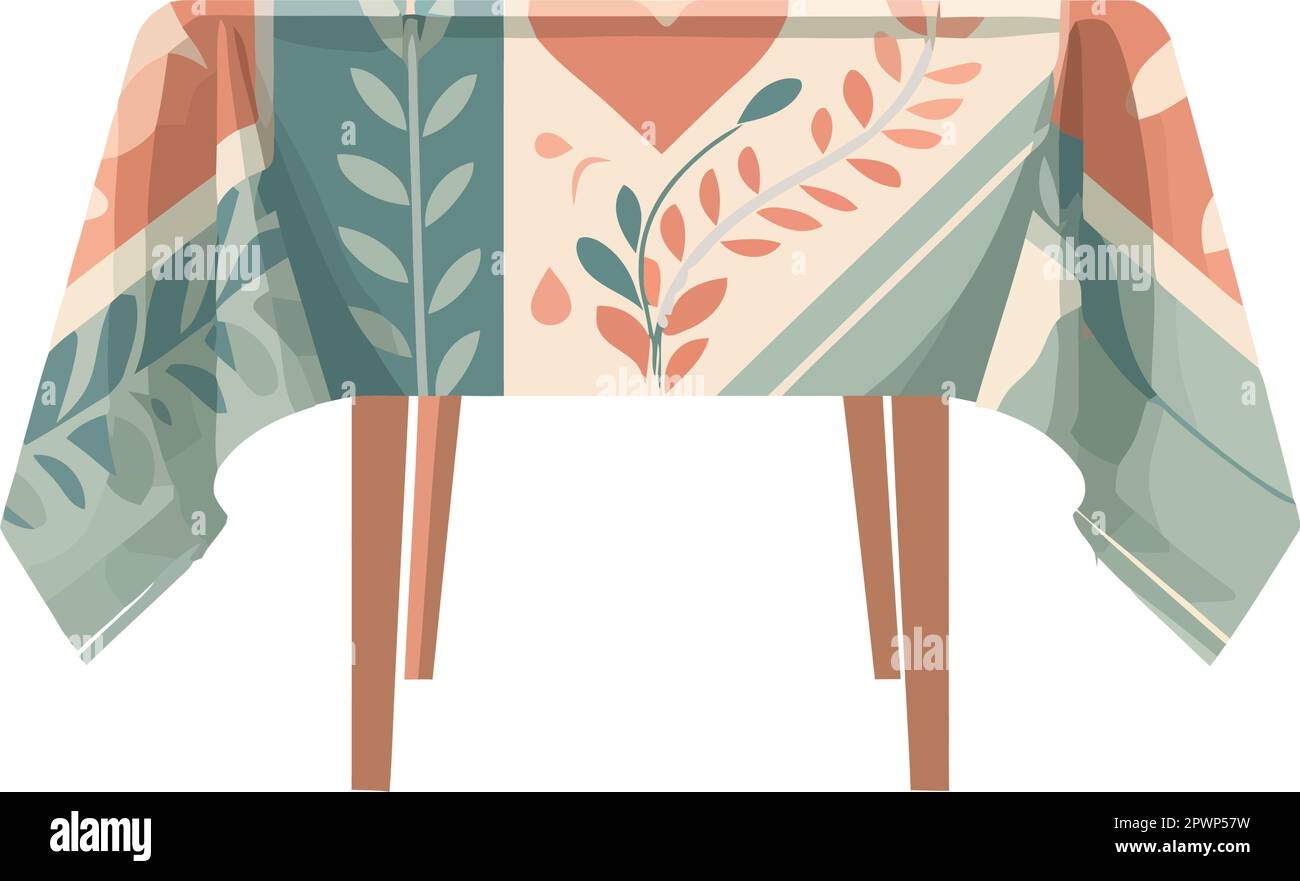 Serving on table tablecloth Stock Vector Images - Alamy