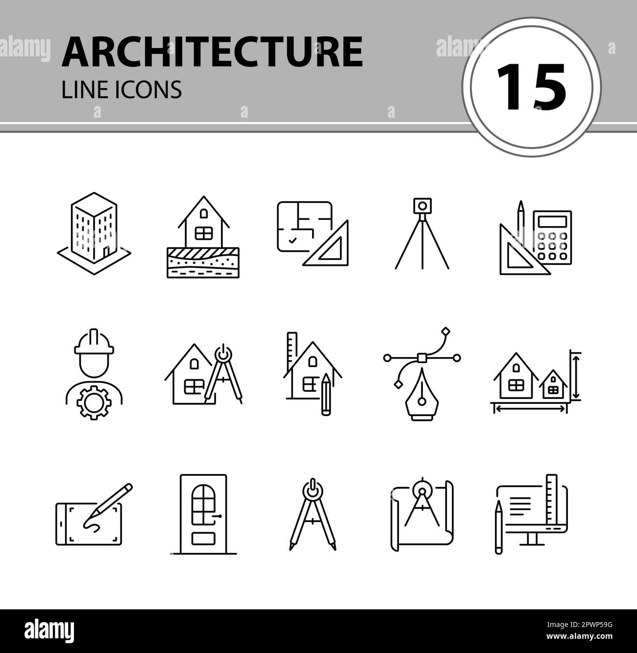 Construction project site layout Black and White Stock Photos & Images ...