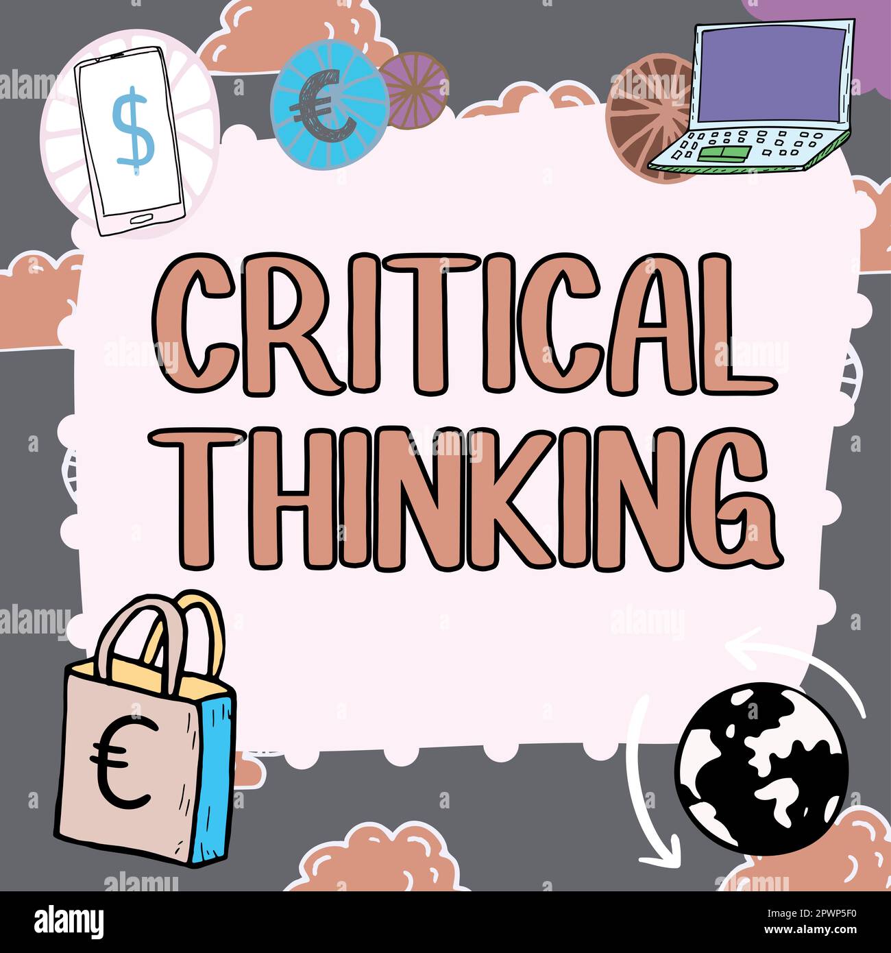 Text showing inspiration Critical Thinking, Conceptual photo sequence ...