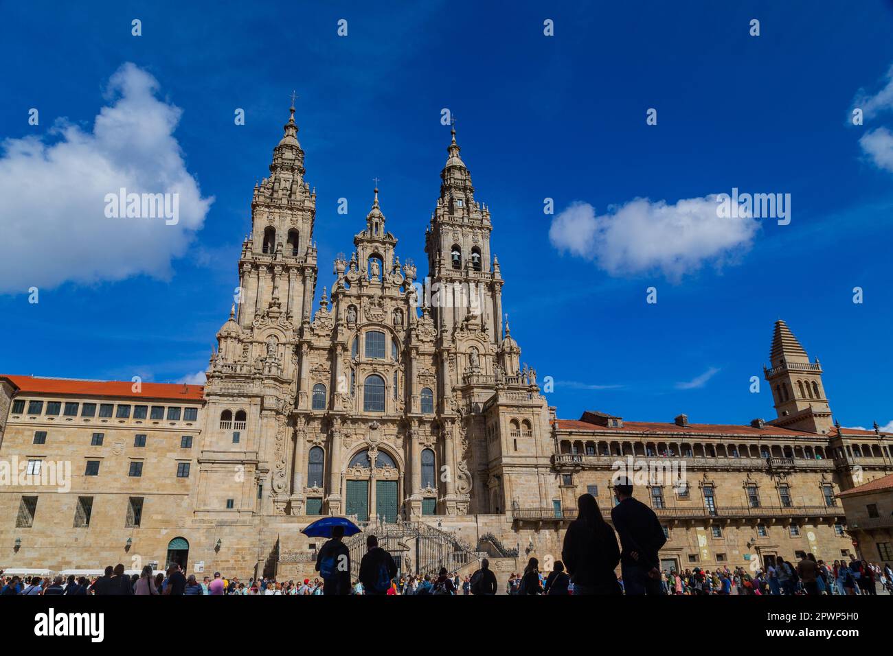 Santiago de Compostela, Spain, August 25, 2022. Cathedral of Santiago ...
