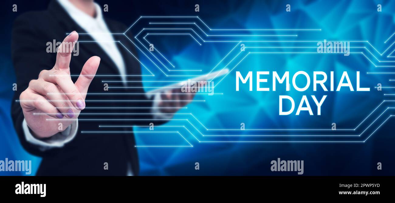 Text caption presenting Memorial Day, Business concept To honor and ... Text caption presenting Memorial Day, Business concept To honor and ...