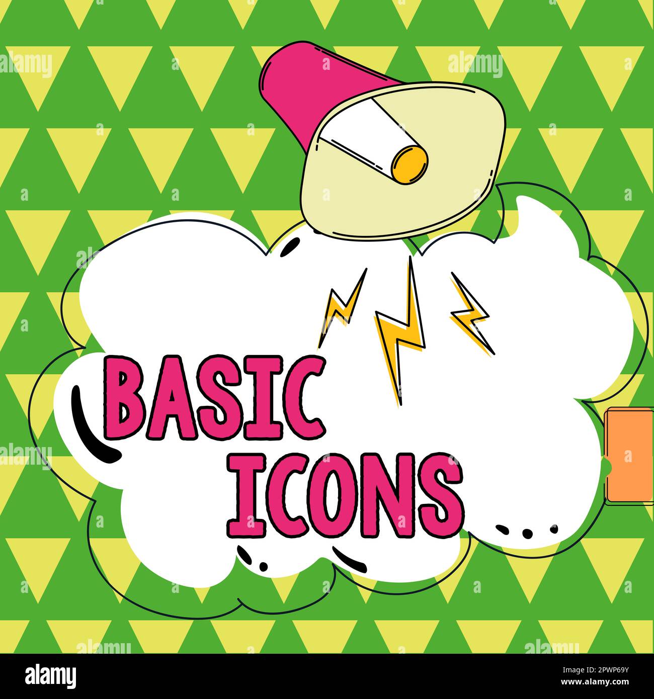 Text sign showing Basic Icons, Business approach pictogram or ideogram ...