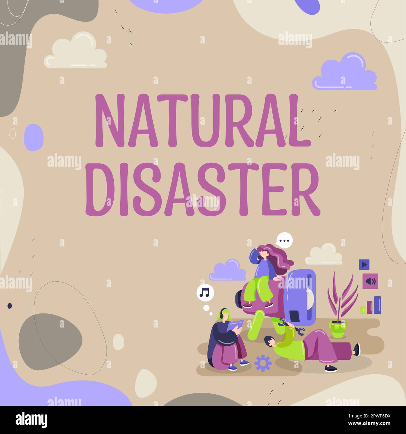 Writing displaying text Natural Disaster, Concept meaning occurring in ...