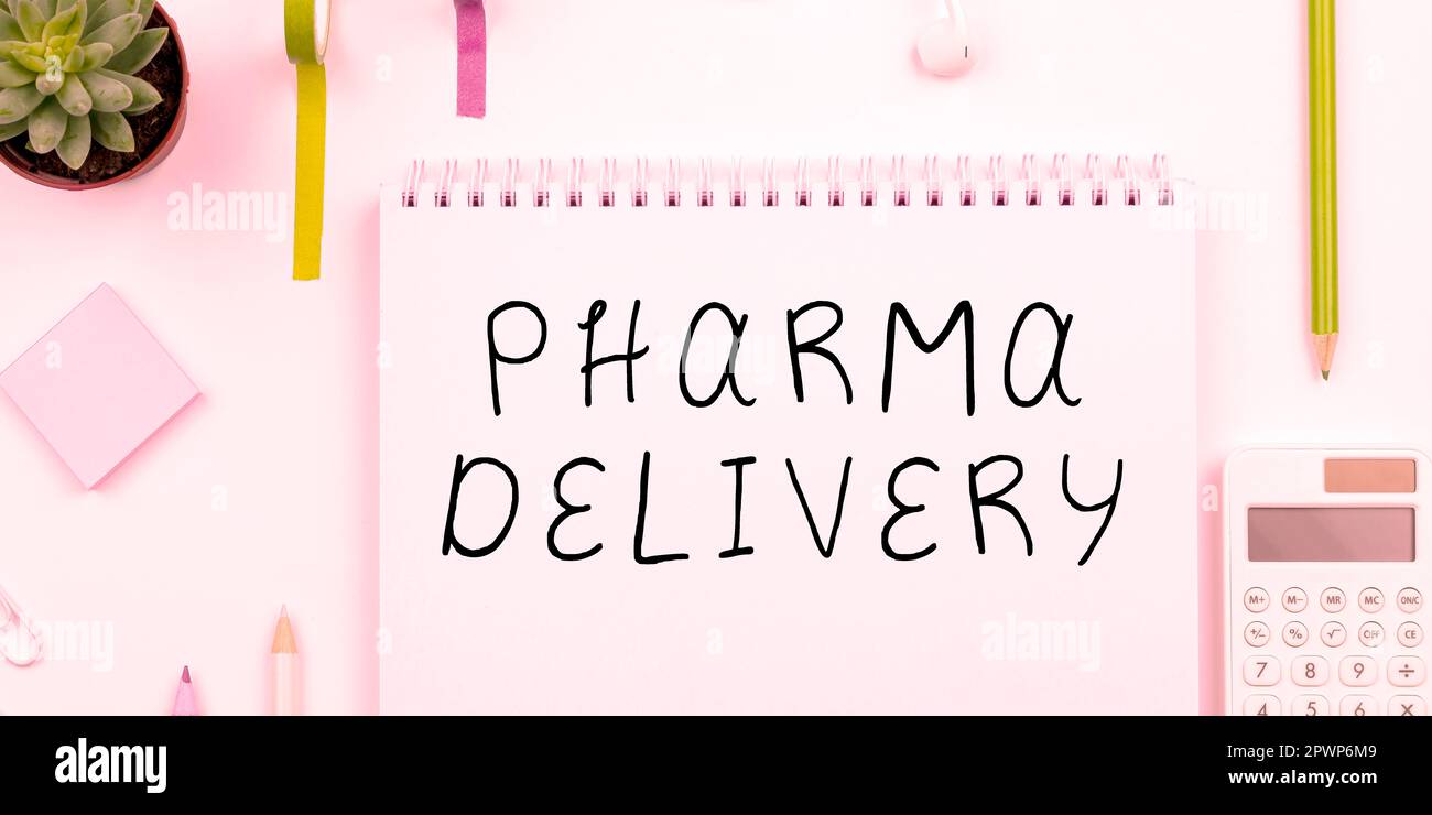 Handwriting text Pharma Delivery, Business idea getting your ...