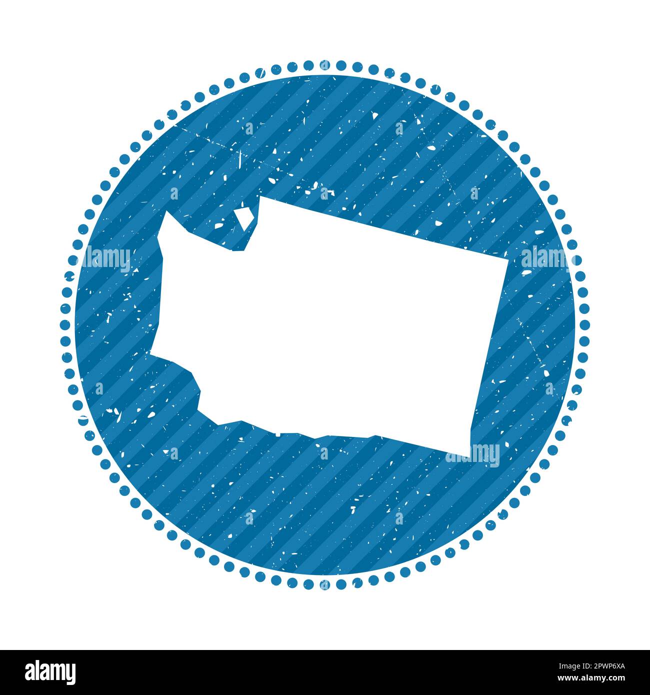 Washington striped retro travel sticker. Badge with map of US state ...