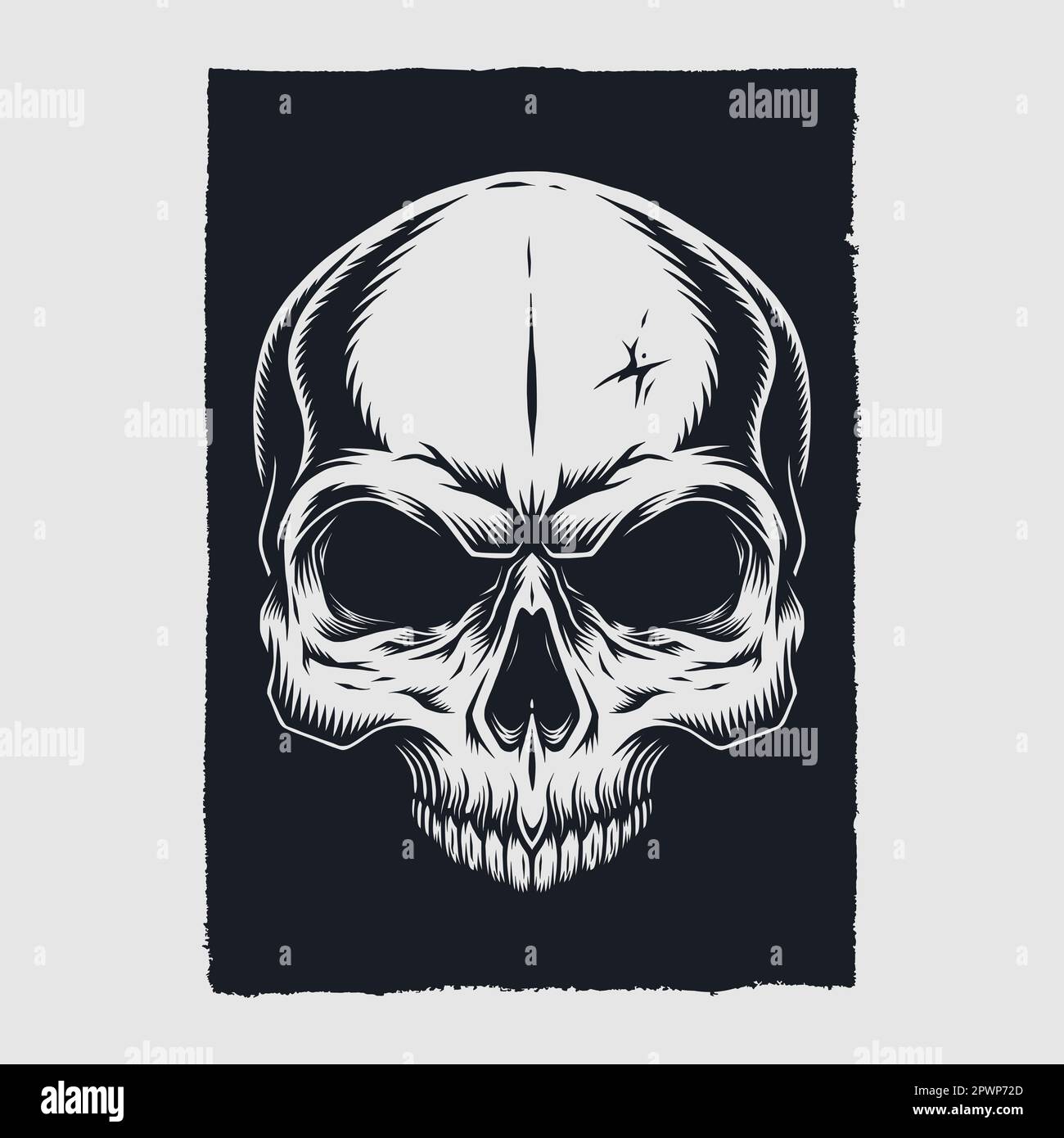 Skull and bone poster design. Editable, resizable, EPS 10, vector ...