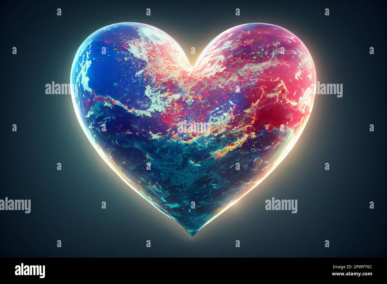 3D illustration of the heart of the universe Stock Photo - Alamy