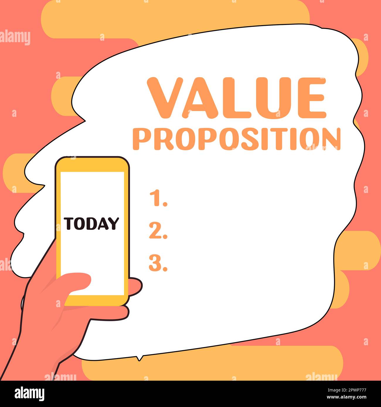 Sign displaying Value Proposition, Business approach service make ...